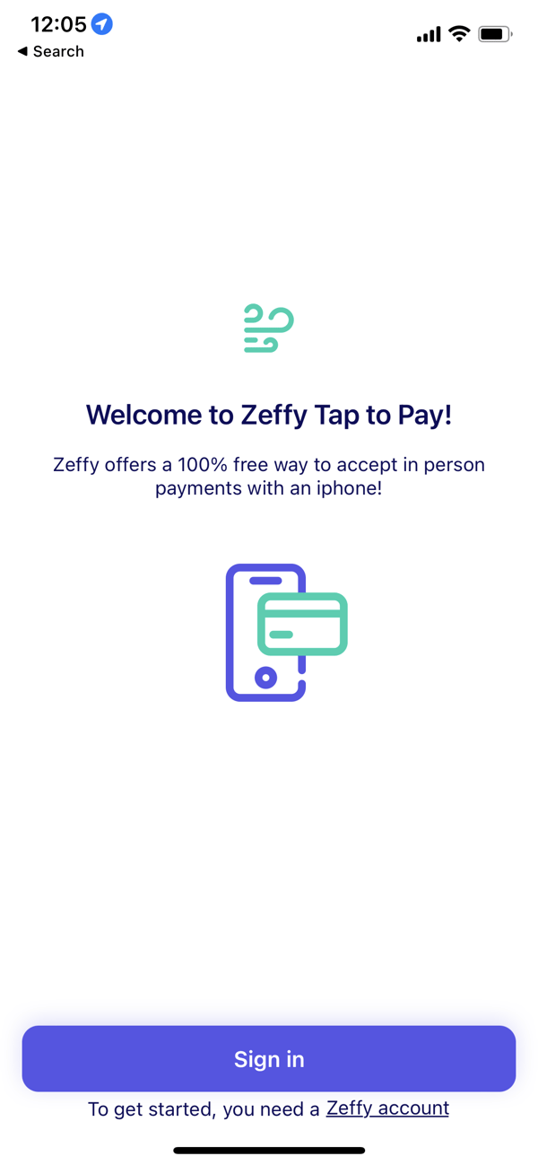 App : Setting up Zeffy Tap to Pay