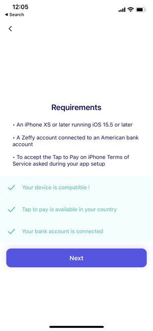 App : Setting up Zeffy Tap to Pay