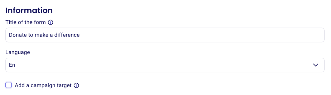 Creating a donation campaign with a target, thermometer and a public ...