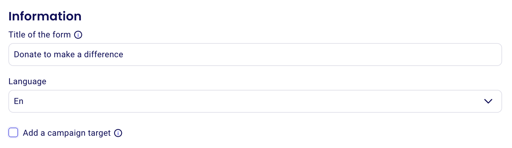 Creating a donation campaign with a target, thermometer and a public ...