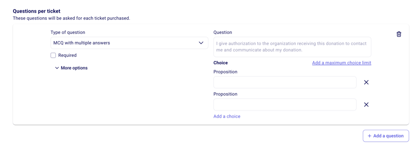 Set up and customize a raffle form