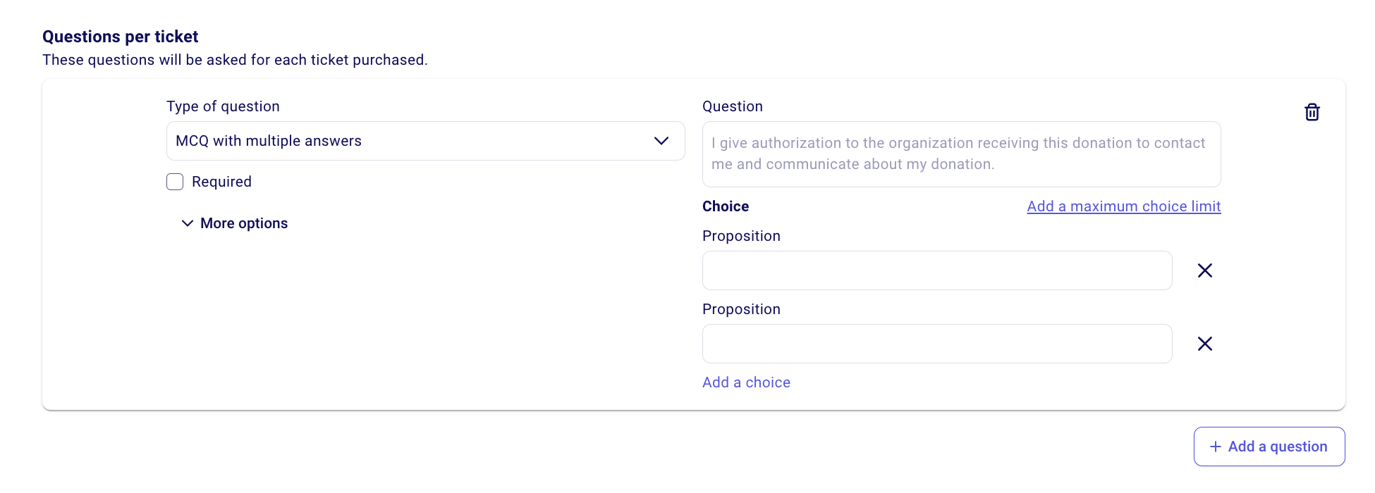 Set up and customize a raffle form