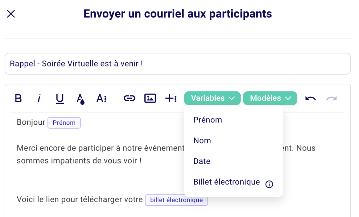 Comment configurer le courriel de rappel