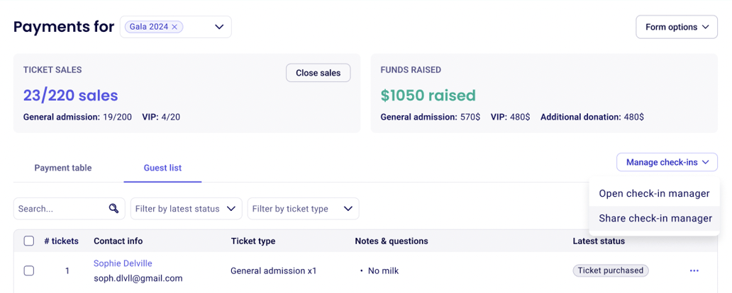 Checking-in guests the day of your event: scan their e-ticket or check ...