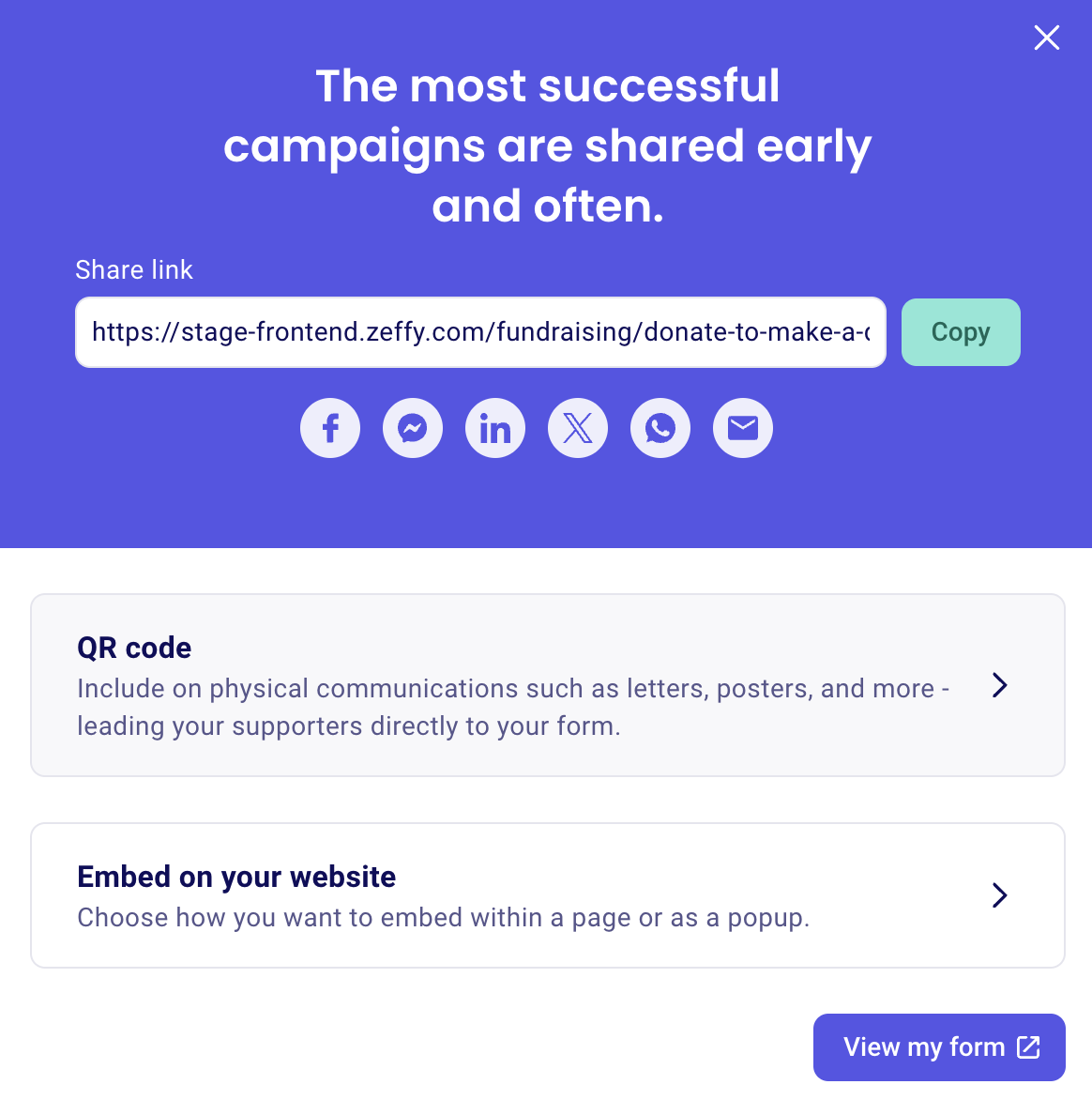 Share your form with a QR code