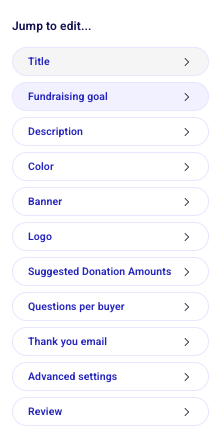 Campaign target: Add or remove a thermometer to your donation form