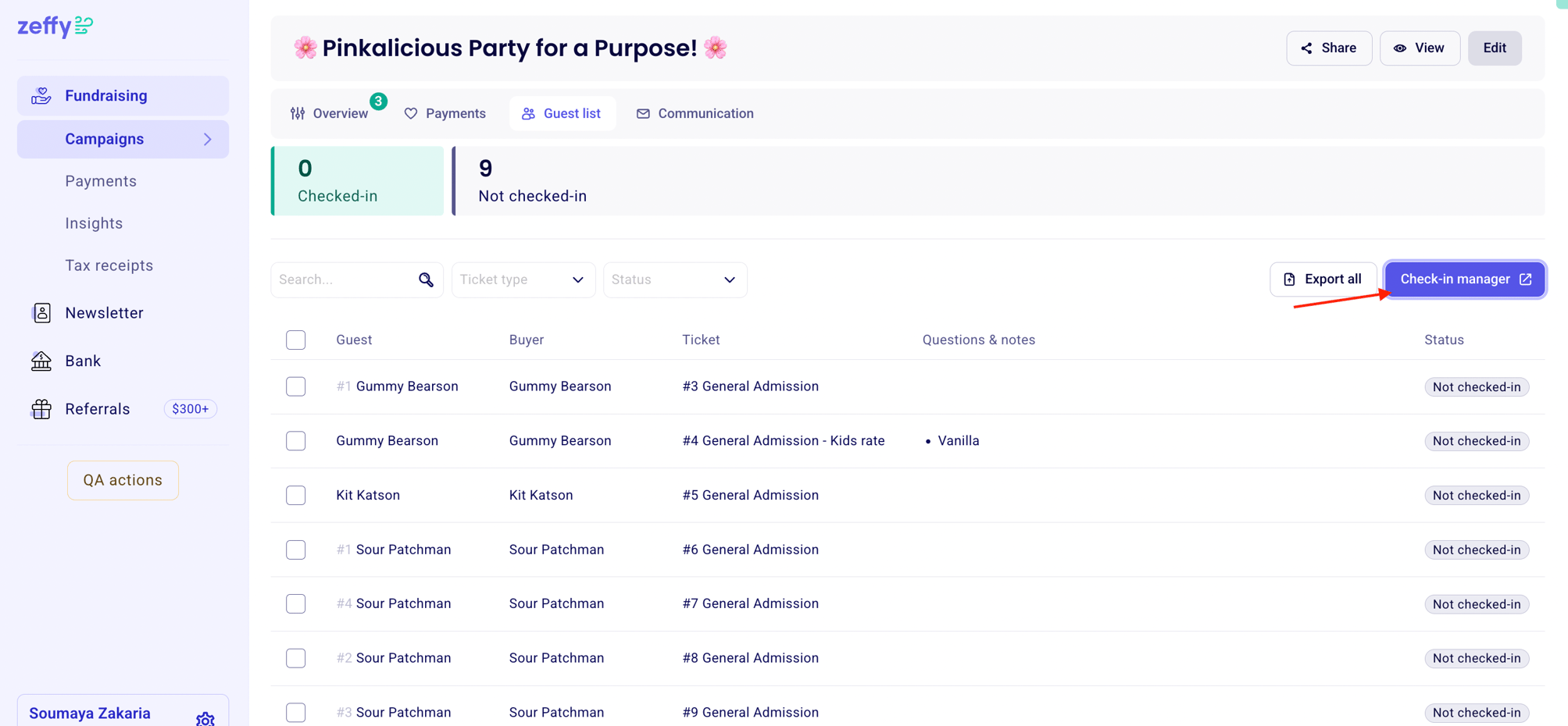 Checking-in guests the day of your event: scan their e-ticket or check ...