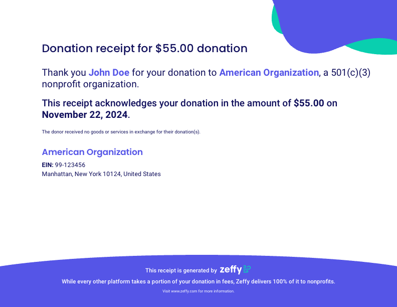 Are Zeffy's tax receipts CRA and IRS compliant?