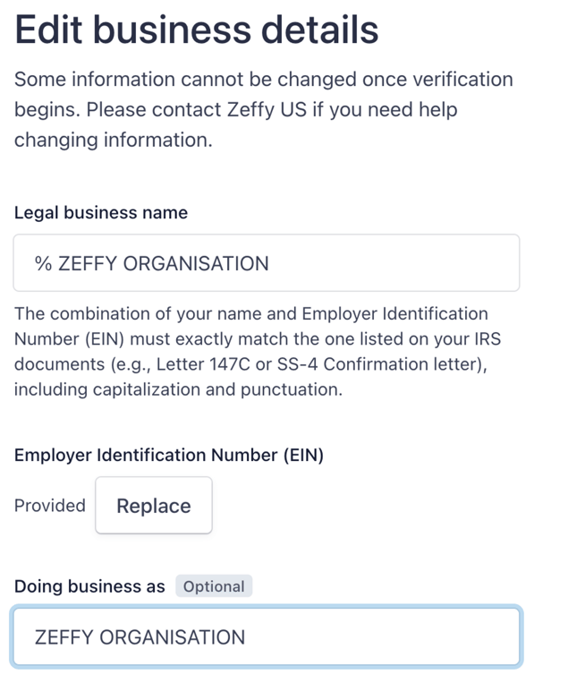 A guide to completing your Stripe verification - US Accounts